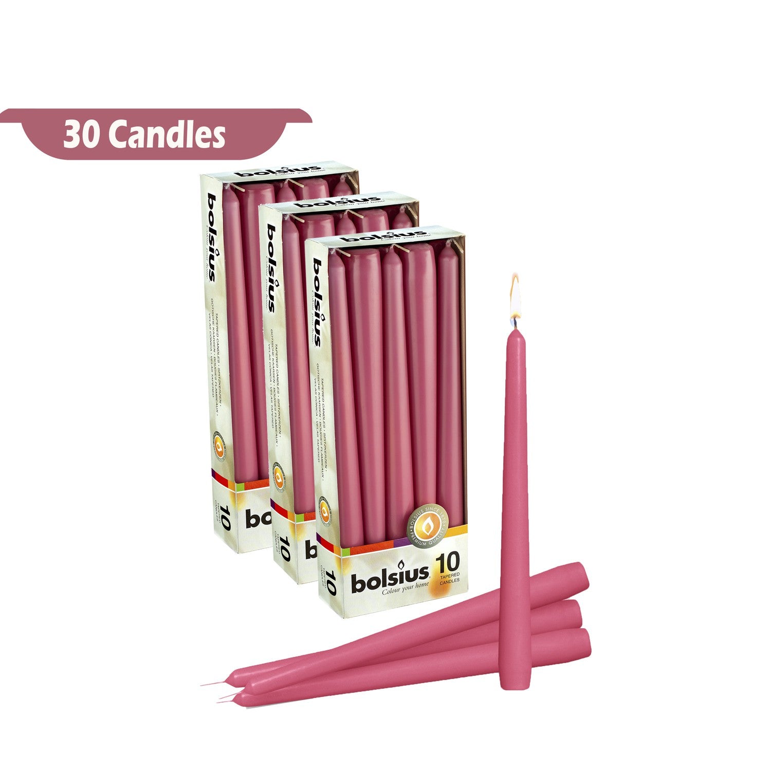 Bolsius 10" Colored Taper Candles Wedding Decorative Candles - Set Of ...
